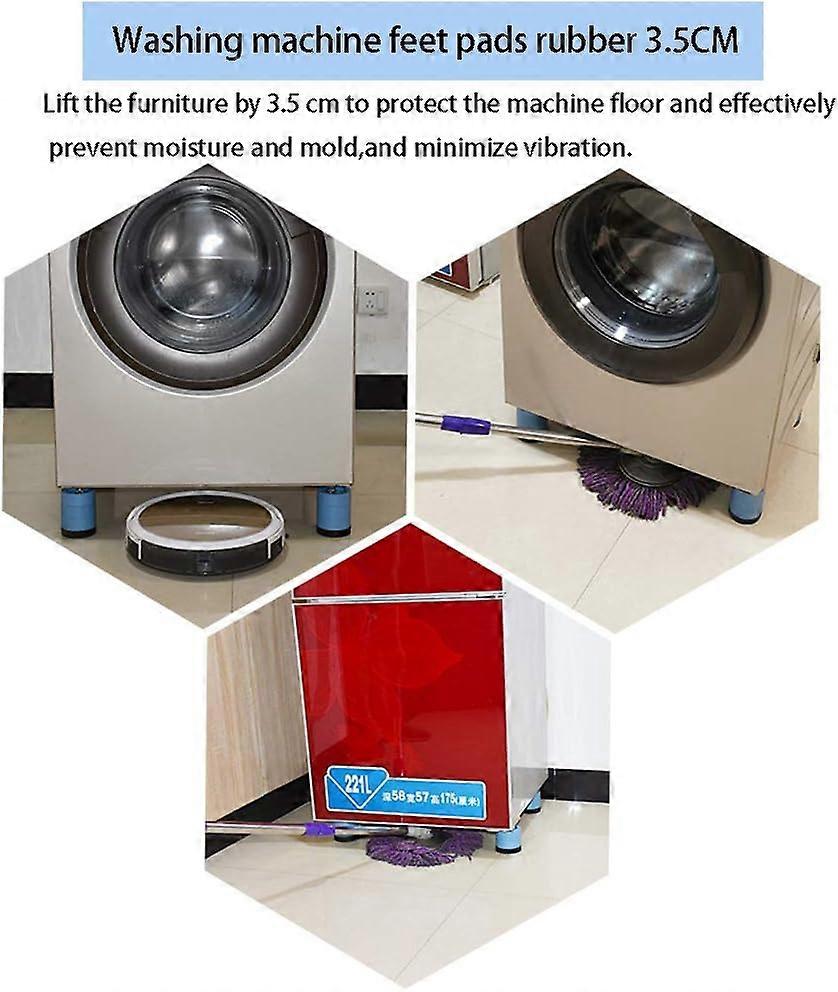 Washing Machine Foot, 4Pcs Washing Machine Foot Pads, Anti-Vibration ...