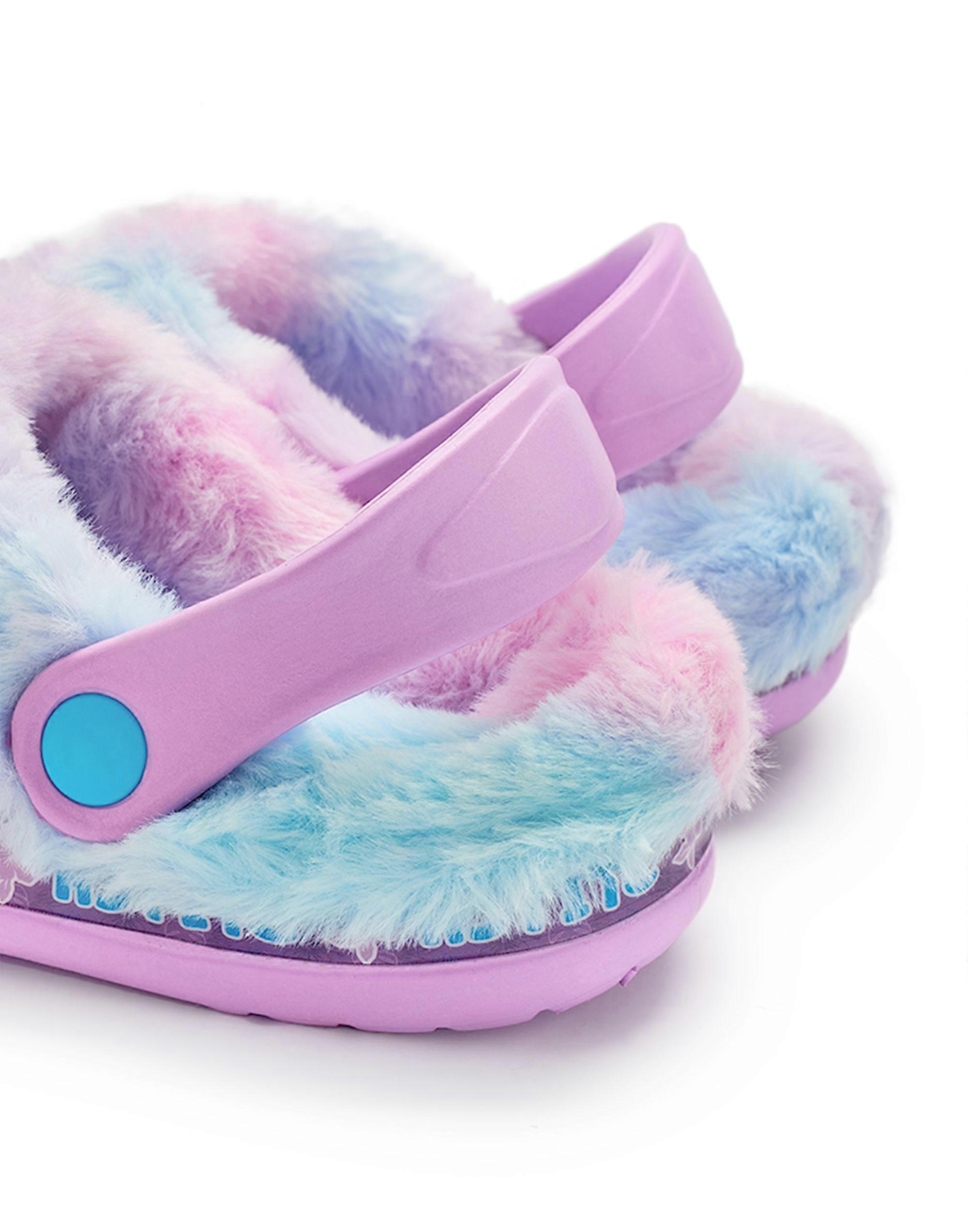 Disney Girls Clogs Purple Stitch Fur Lined | Fruugo US