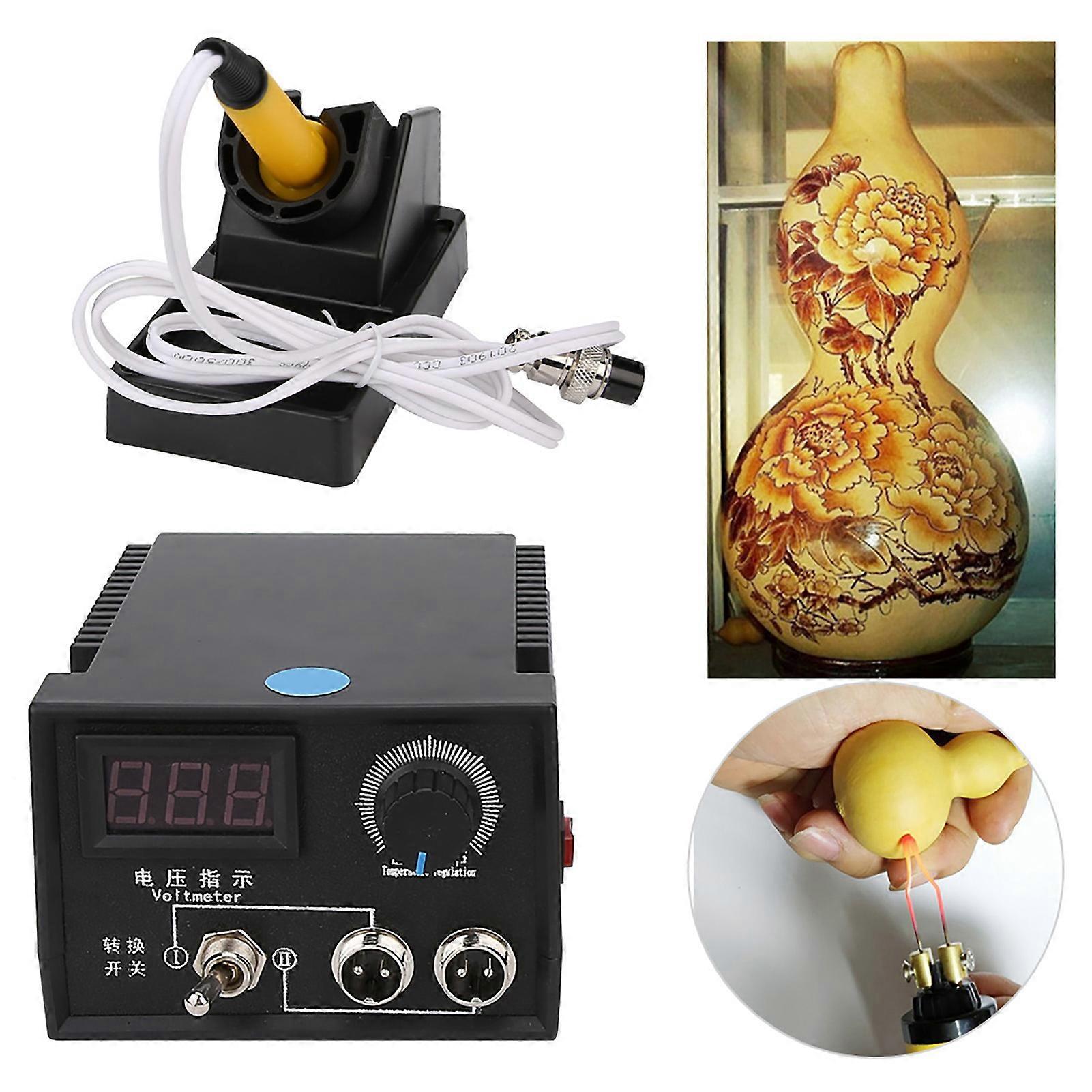 LH40SA802 Digital Pyrography Machine Dual Port with Burning Pen Kit ...