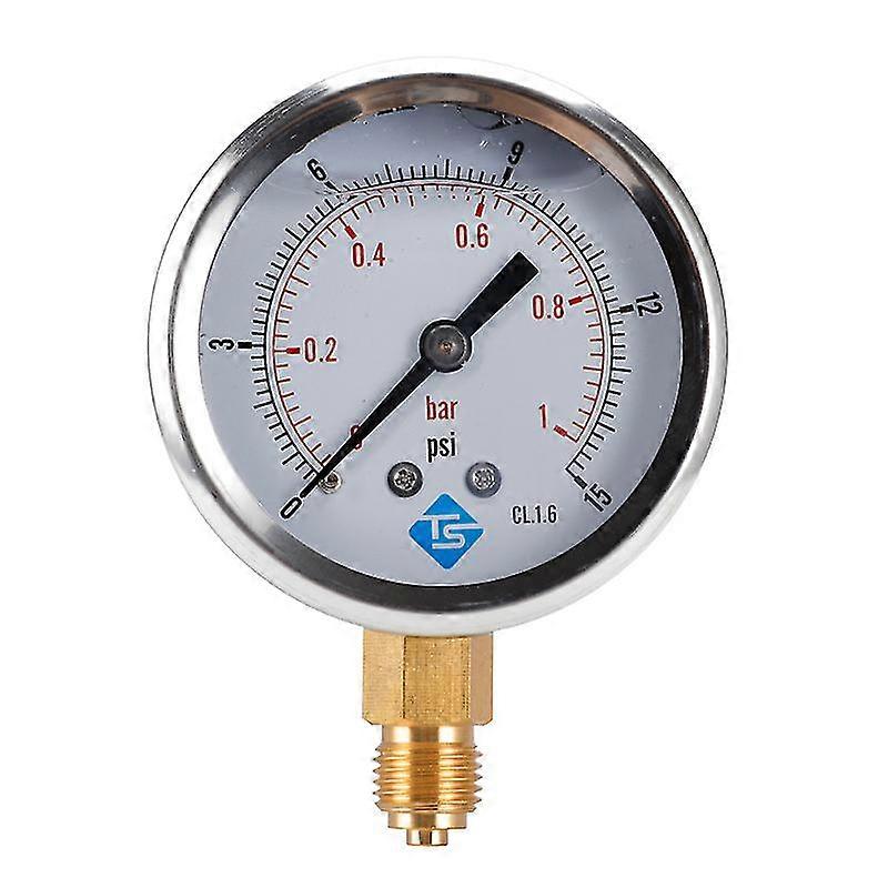 Manometer, 0-200 Bar/0-3000 Psi, Roestvrije ijzeren behuizing, 1/4 ...