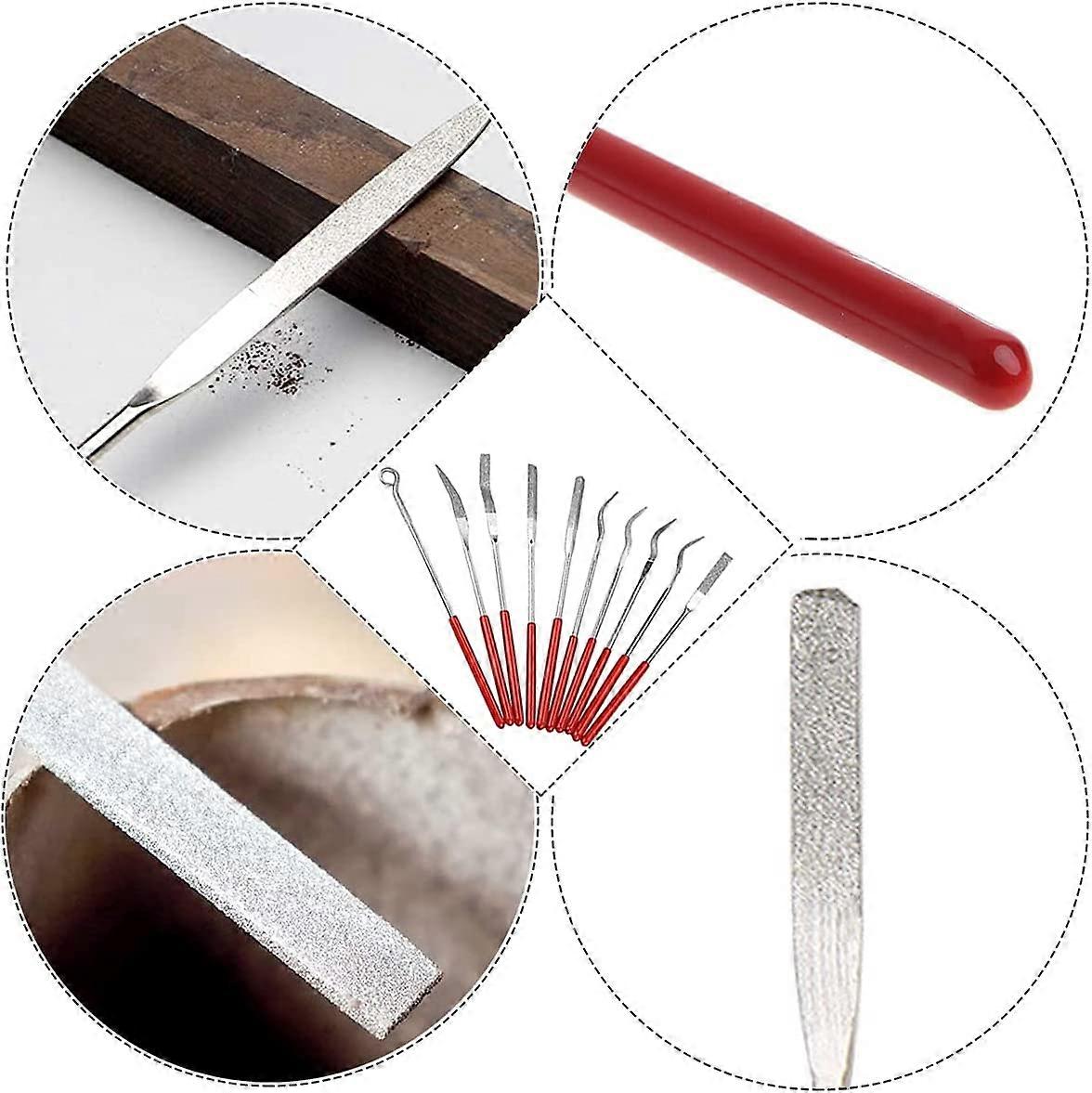 10pcs Diamond Needle File Set Mini Diamond File Set Carving Craft ...
