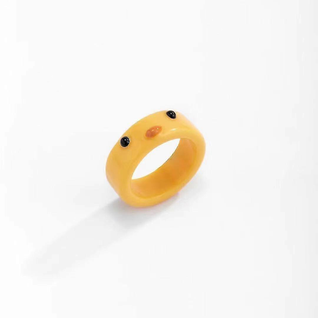 Fashion Frog Ring Chick Acrylic Resin Rings For Women Girls Simple ...