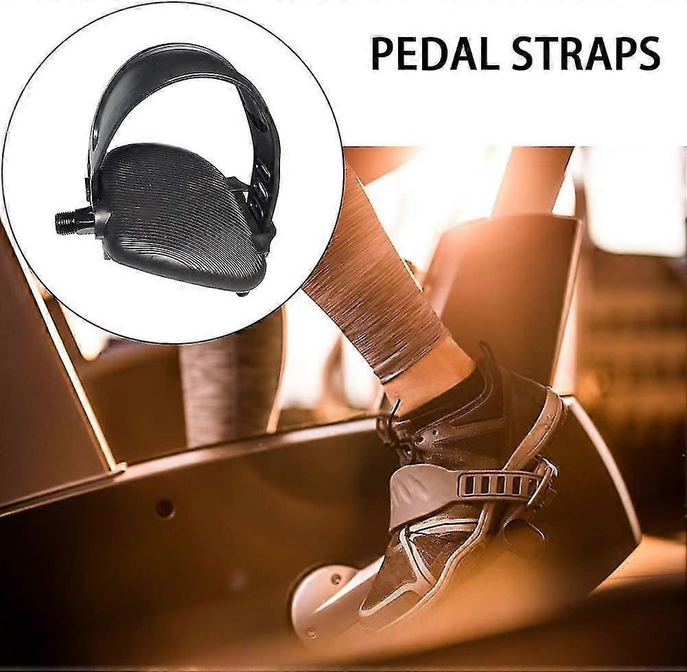 1 Pair Exercise Bike Pedal Straps, Heavy Duty Adjustable Length ...