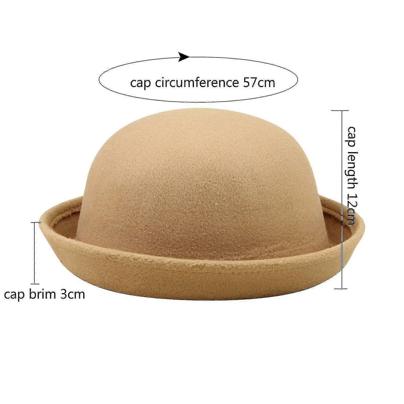 Elegant Adults Solid Hat Roll Up Brim Panama Bowler Hat Bucket Hat Mens ...