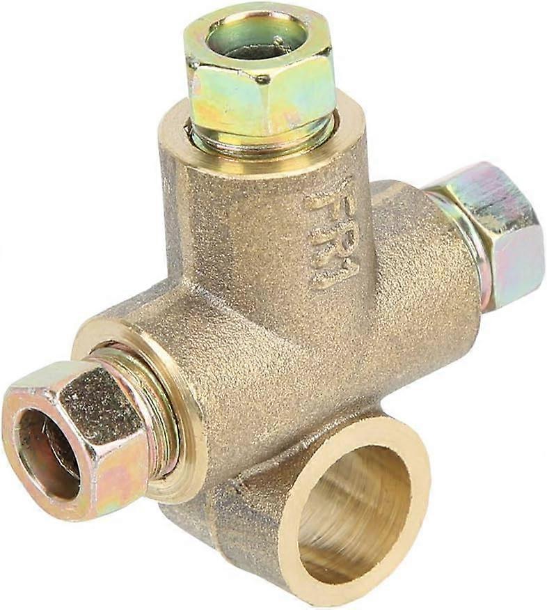 T Shaped Brake Line Tee Hose Connector 3 Way Adapter With 3 Male Nuts ...