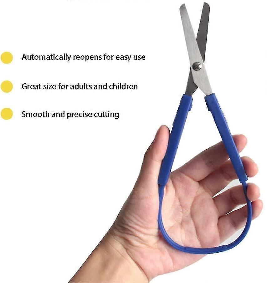 3pcs Loop Scissors Grip Scissor For Teens And Adults, Safety Self ...