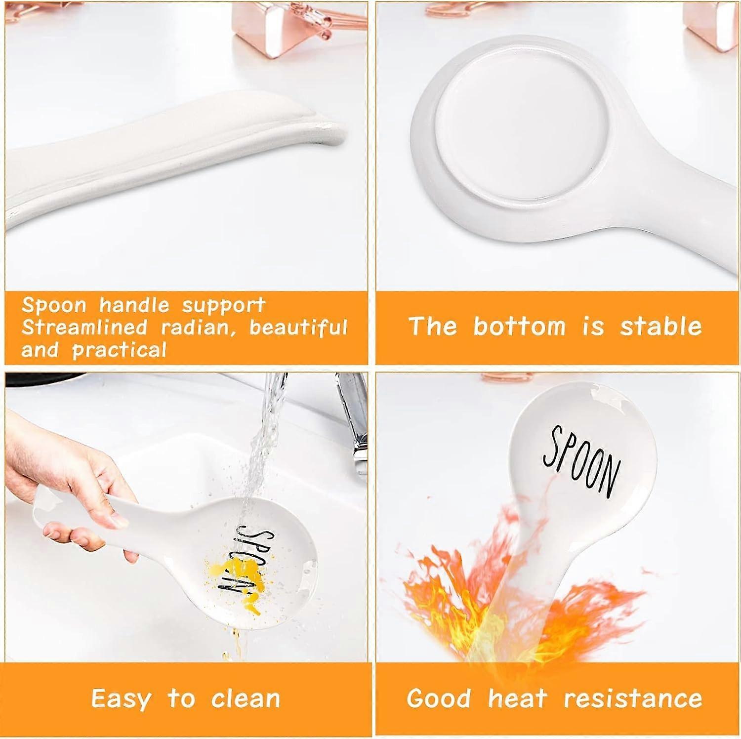 Spoon Rest Ceramic Spoon Holders for Kitchen Counter Rest Coffee Spoons ...