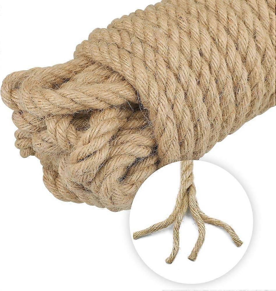 Jute Rope Twine Hemp Rope 12mm thick for Decoration, DIY Crafts ...