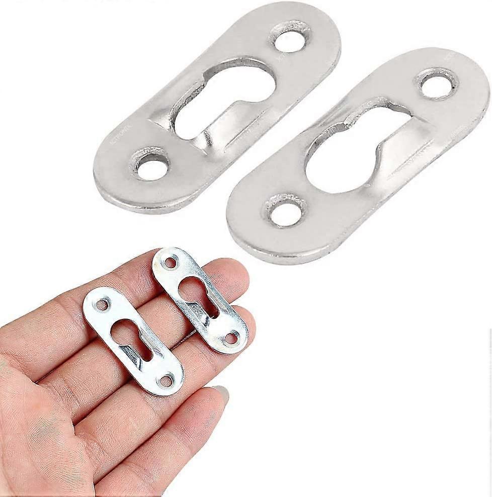 50 Pieces Metal Keyhole Fastener Invisible Keyhole Hangers Metal Paint ...