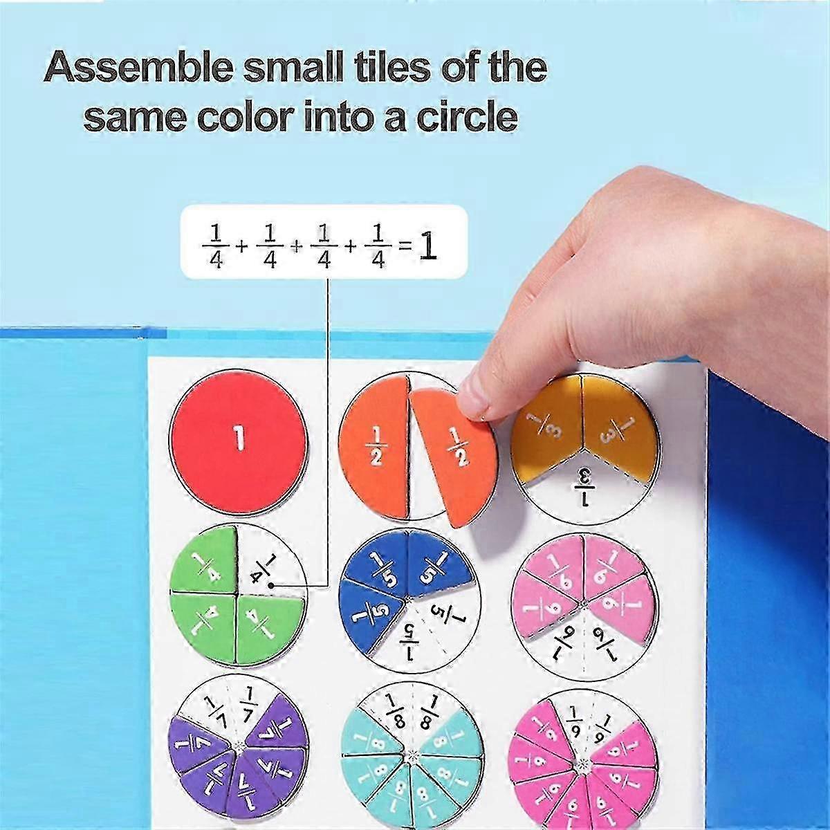 Magnetic Fraction Tiles & Fraction Circles Activity Set, Magnetic Score ...
