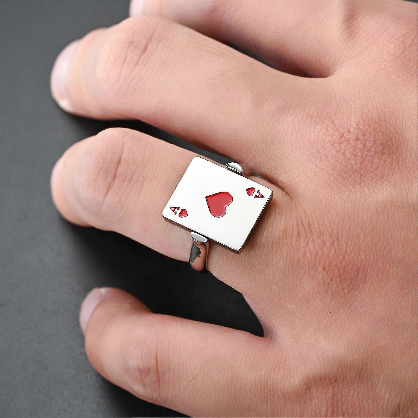 Fidget Rings for Women & Men Reversible Aces of Spades Playing Cards ...