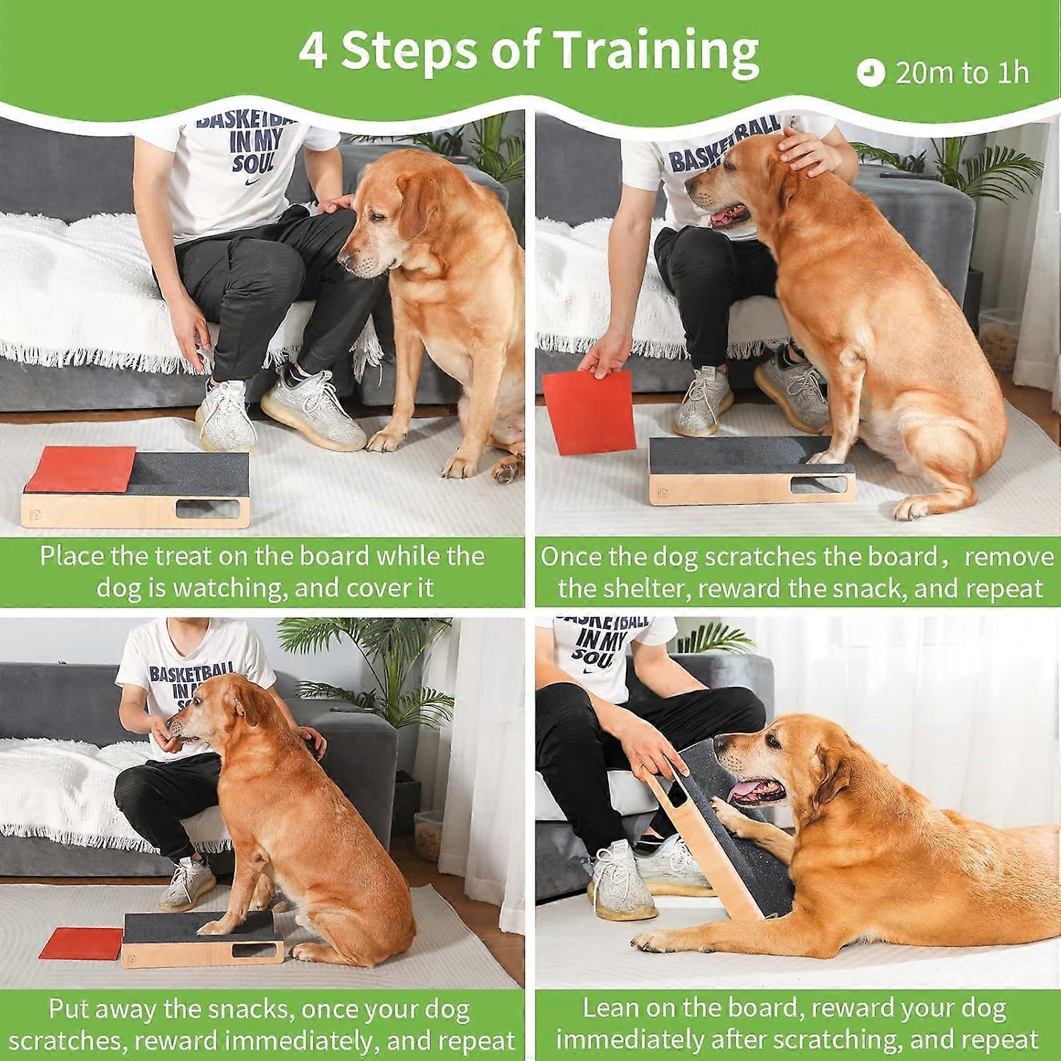 M-Shaped Dog Scratch Pad for Nail Maintenance and Shortened Dog's Side ...