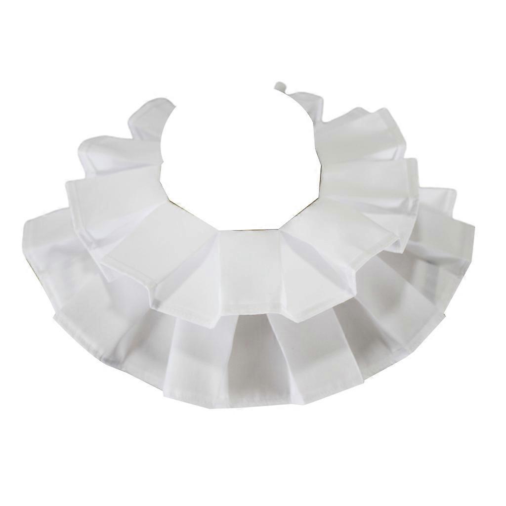 Womens Vintage Renaissance Cotton Ruffle Fake Collar Victorian White ...