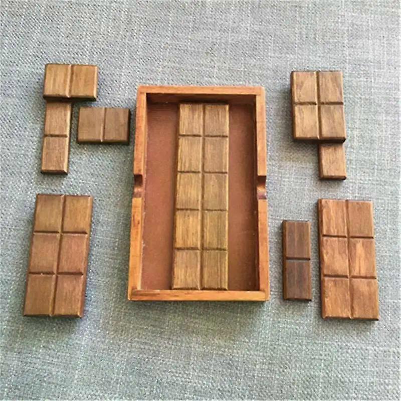 Classical Simulation Chocolate Wooden Puzzle Assembled Toy Magic Box ...
