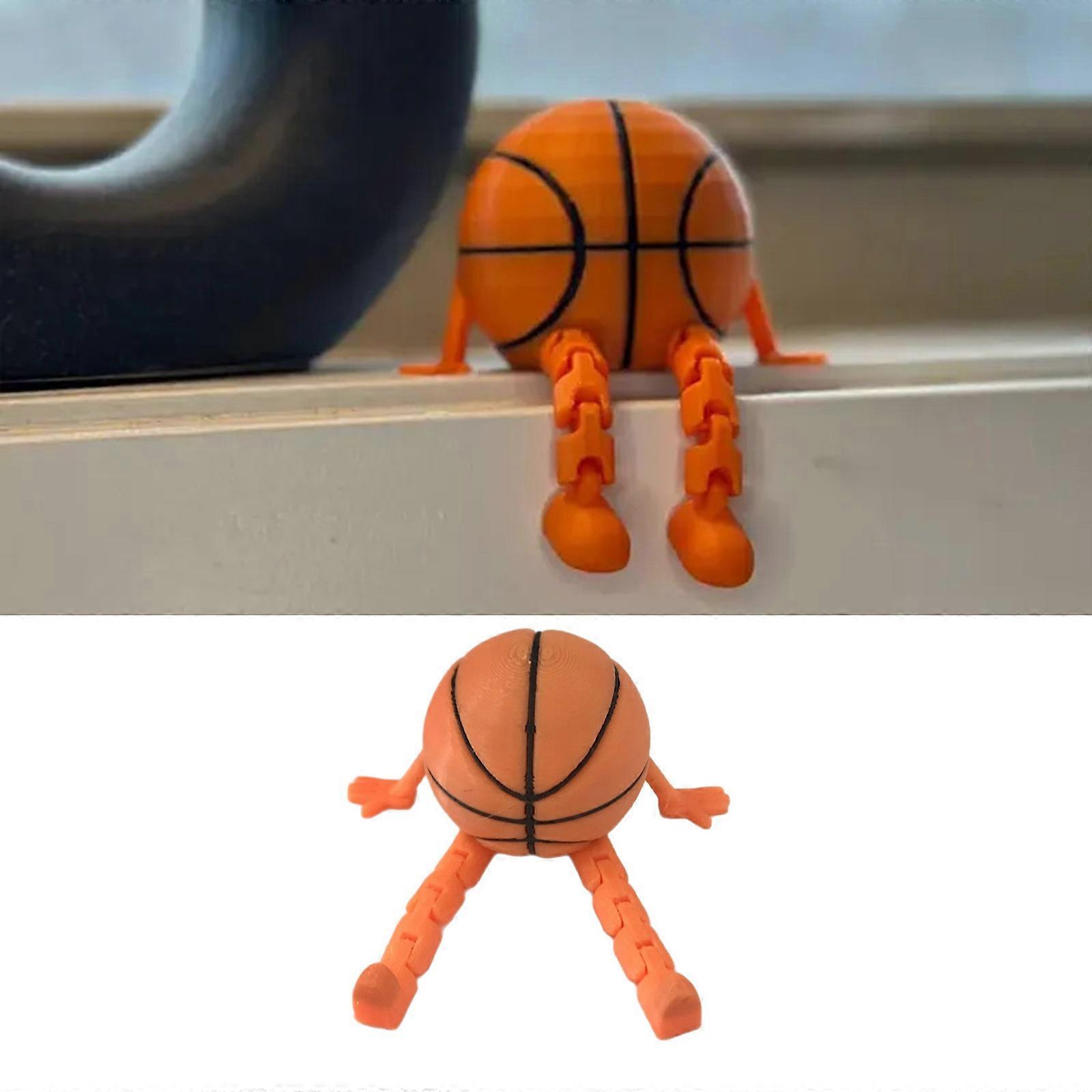 Funny Articulated Basketball Sitting Man Figurine 3D Printed Desk ...