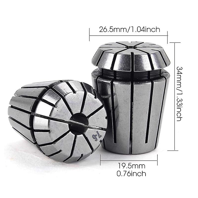 ER25 Collet Set Chuck with MT2 ER25 M10 Motor Extension Rod, CNC ...