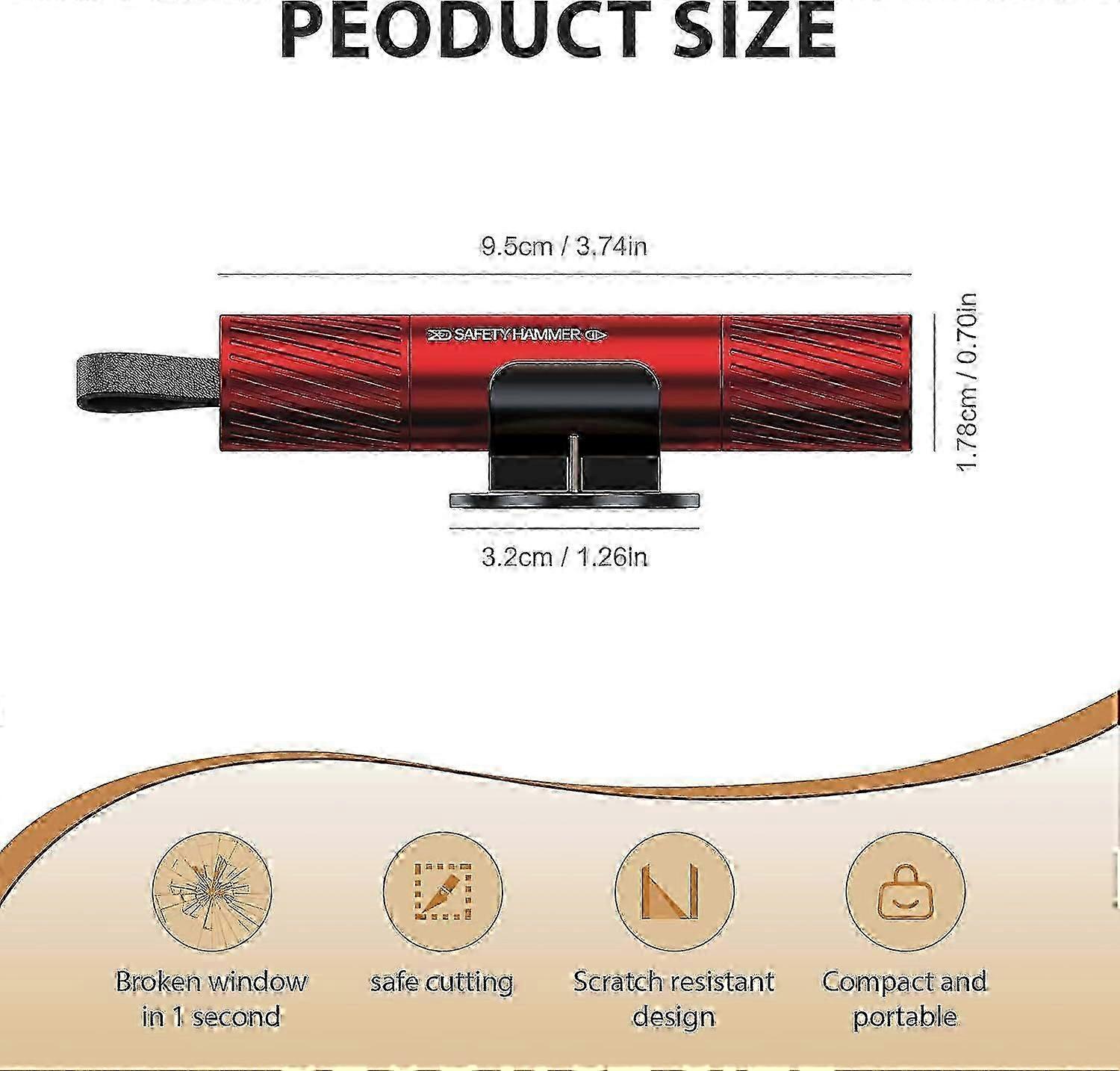 4pcs Emergency Car Window Breaker & Seatbelt Cutter | Fruugo UK