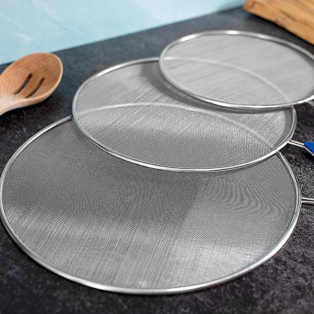 3 Pack Grease Splatter Screen For Frying Pan Cooking,stainless Steel ...