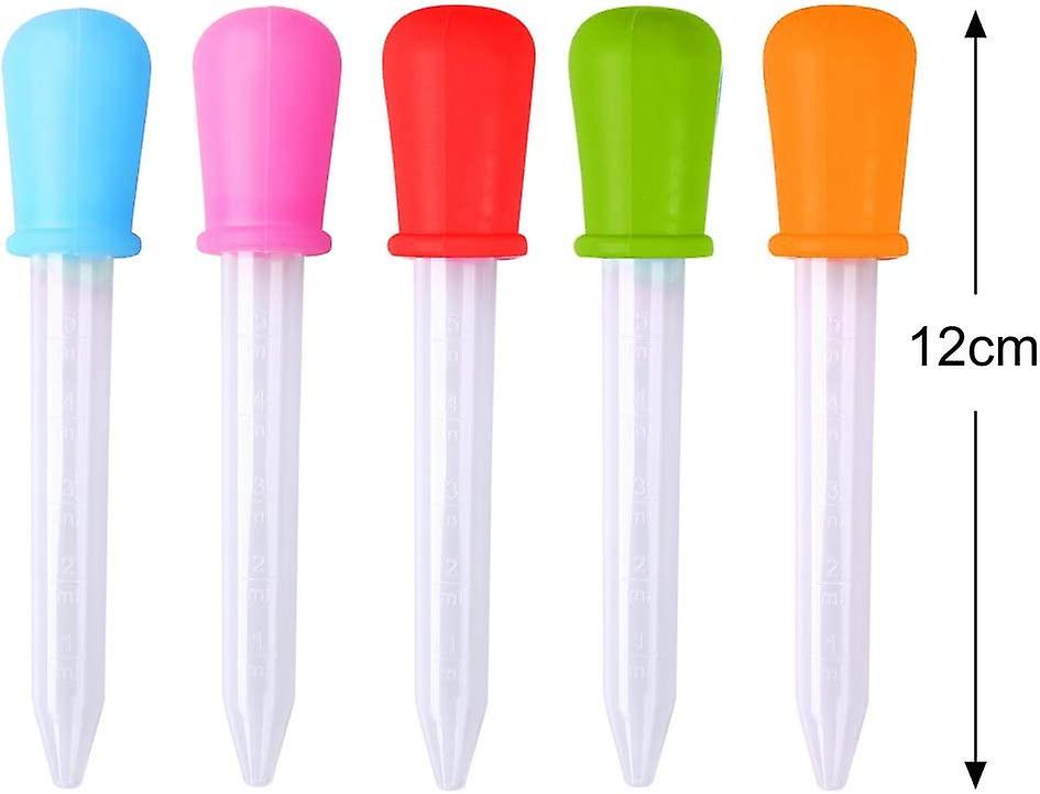 5 Pieces Liquid Droppers, 5ml Silicone And Plastic Dropper Pipettes For ...