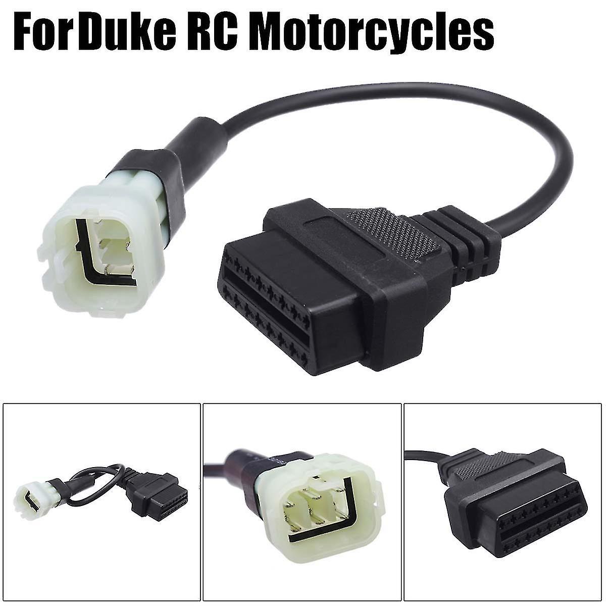 6 Pin to Obd 16 Pin Adapter Obd2 Fault Diagnostic Cable for Ktm Duke Rc ...