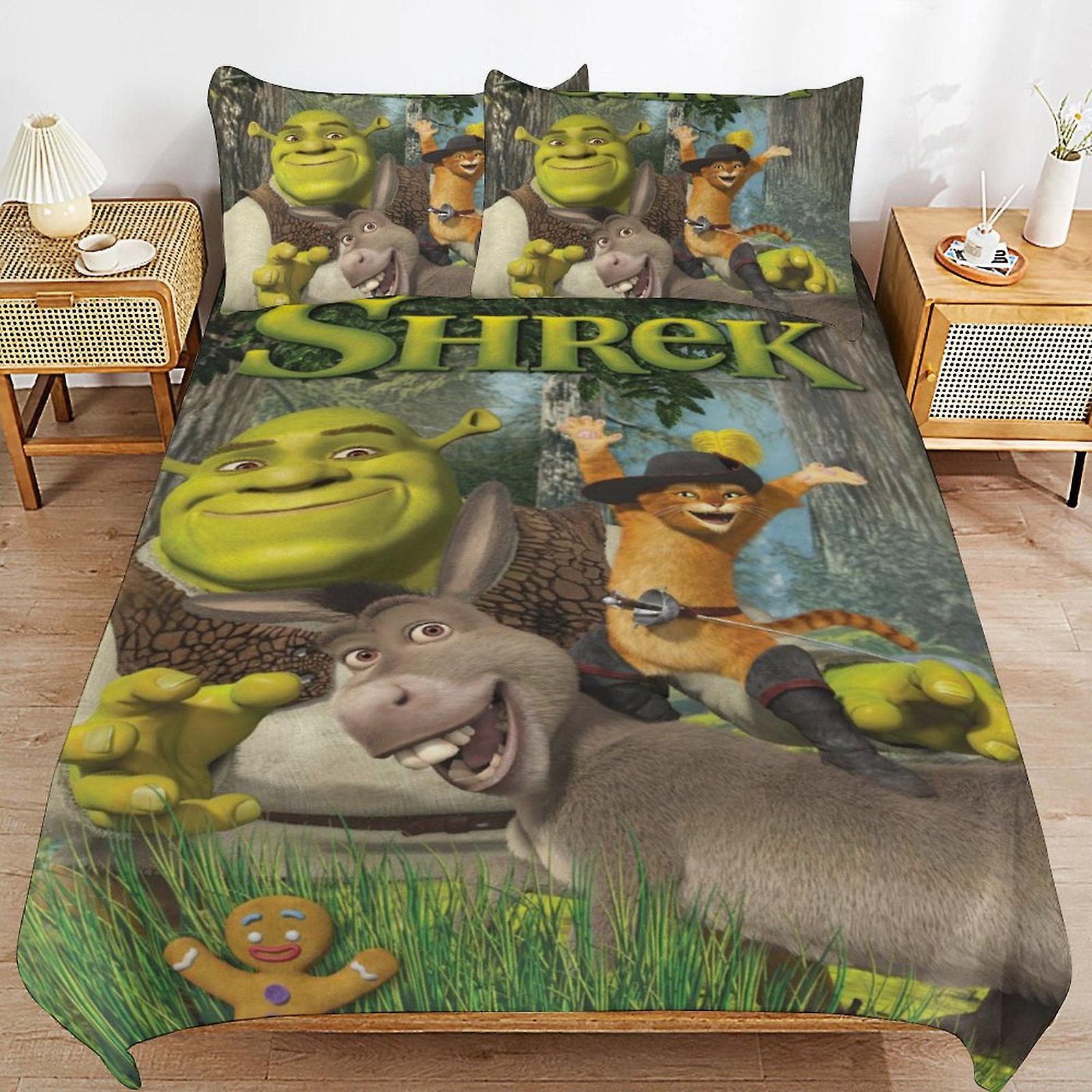 Shrek Bedding Sets Cute Bed Cover Anime Cartoon 3D Printed Lightweight ...