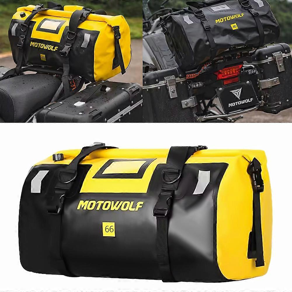 Motorcycle Waterproof Tail Bag Travel Outdoor Dry Luggage Roll Pack Bag ...