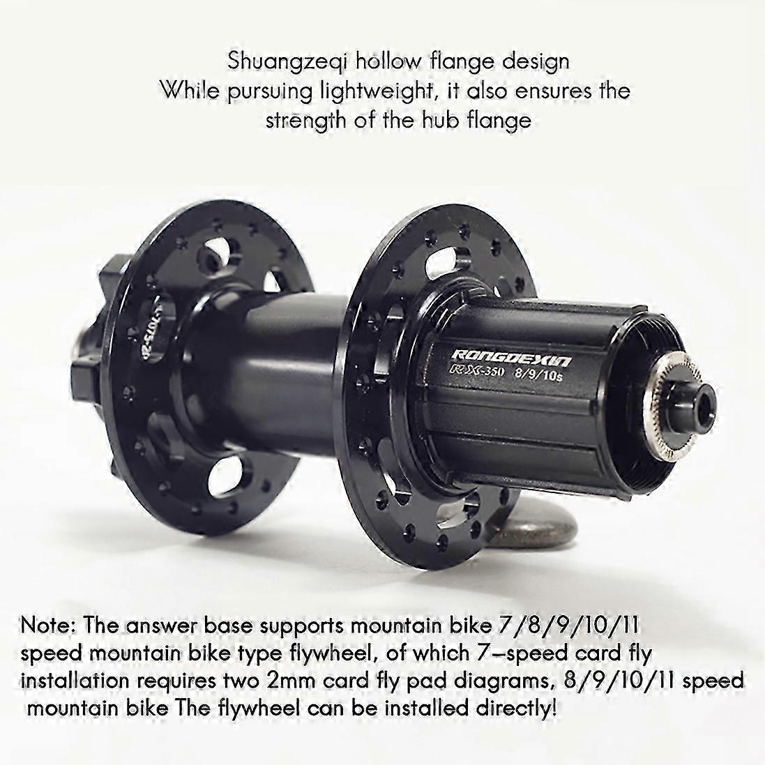 Bike Hub Set 32 Holes 7/8/9/10 Speed Mountain Bike Hub Front Rear Disc ...