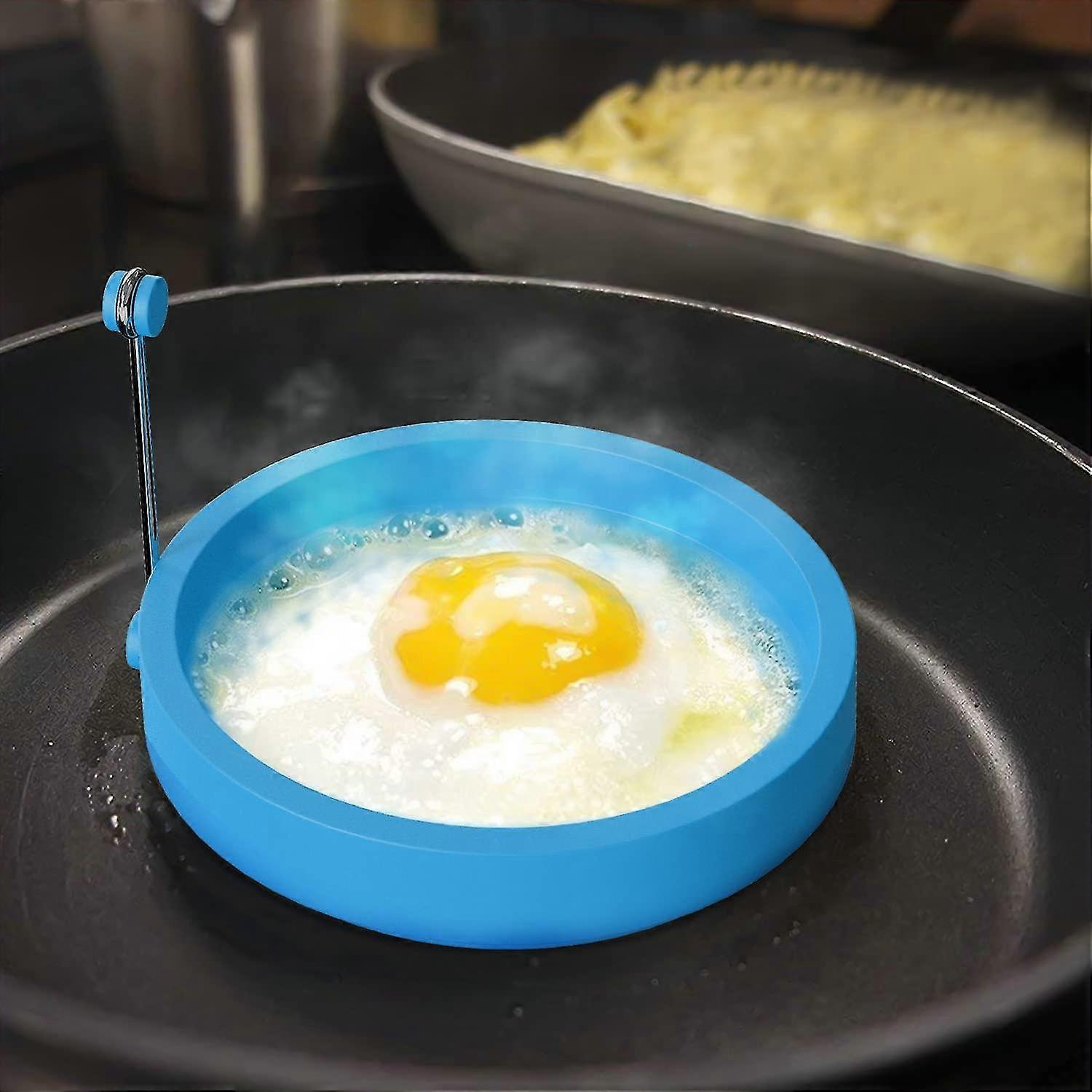 Silicone Egg Ring Pancake Molds Non-stick Pancake Molds 4-pack (blue ...