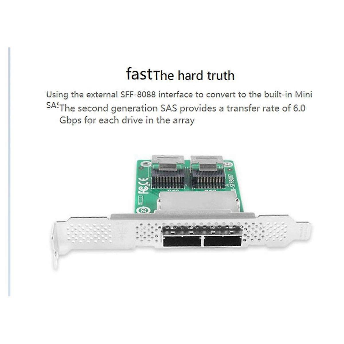 MiniSAS Adapter Card SFF-8087 to SFF-8088 Dual Port SAS Card Internal ...