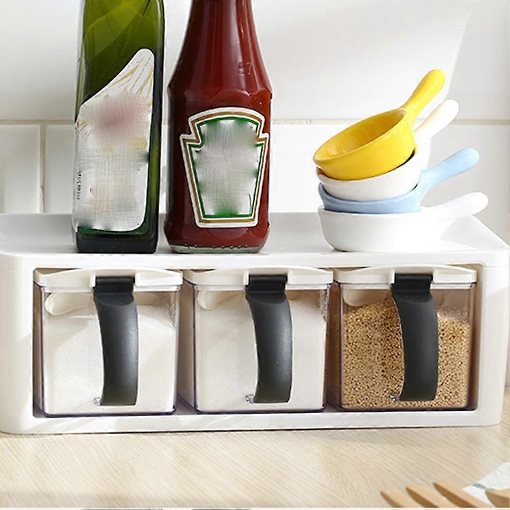 Seasoning Box Kitchen Storage Home Container Spice Rack Jar Condiment ...