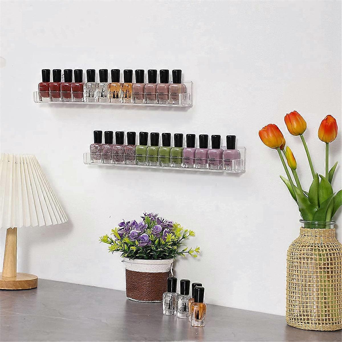 Nail Polish Display Stand Acrylic Wall with Removable Side Panels ...