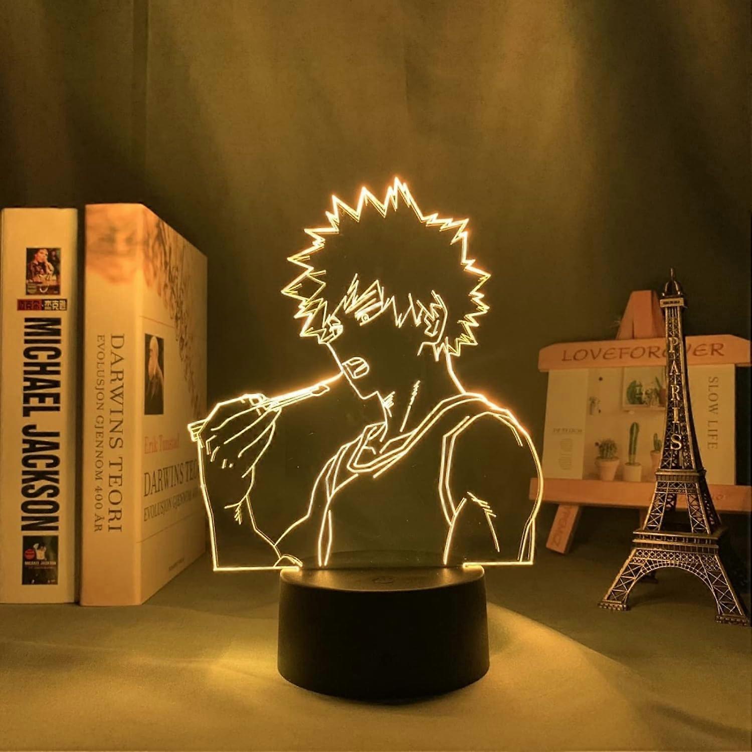 SCSYV 3D Night Light 3D led Lamp Bakugo Katsuki 3D Lamp Anime My Hero ...