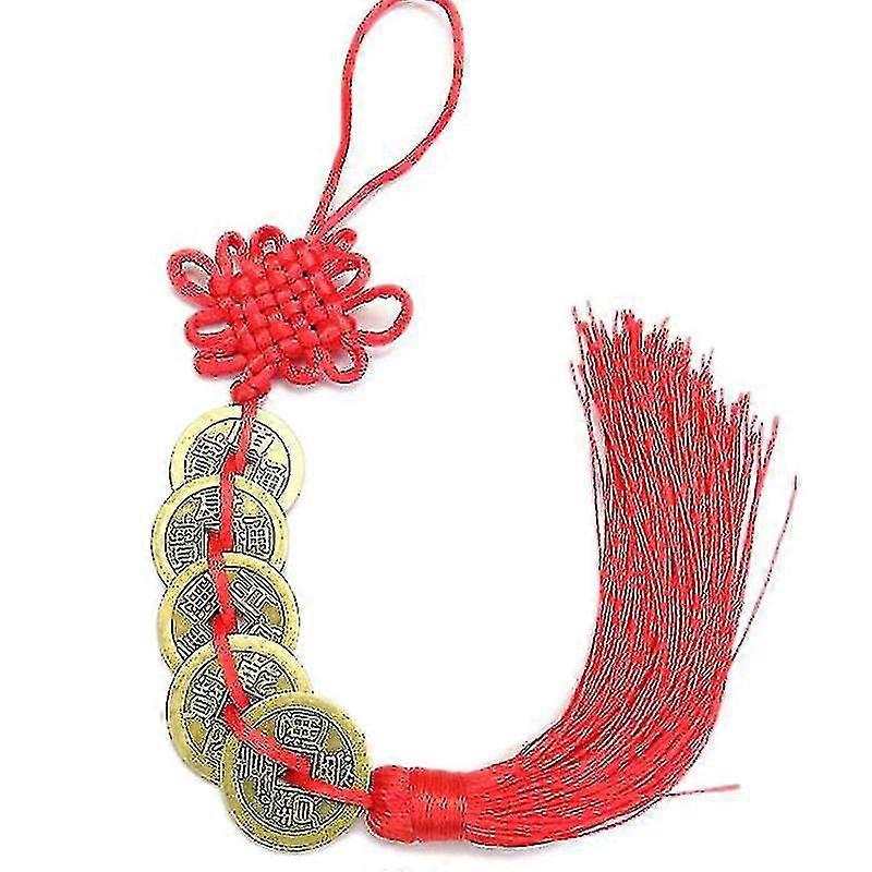 Chinese Knot Feng Shui Wealth Success Copper Coins Lucky Charm Home Car ...