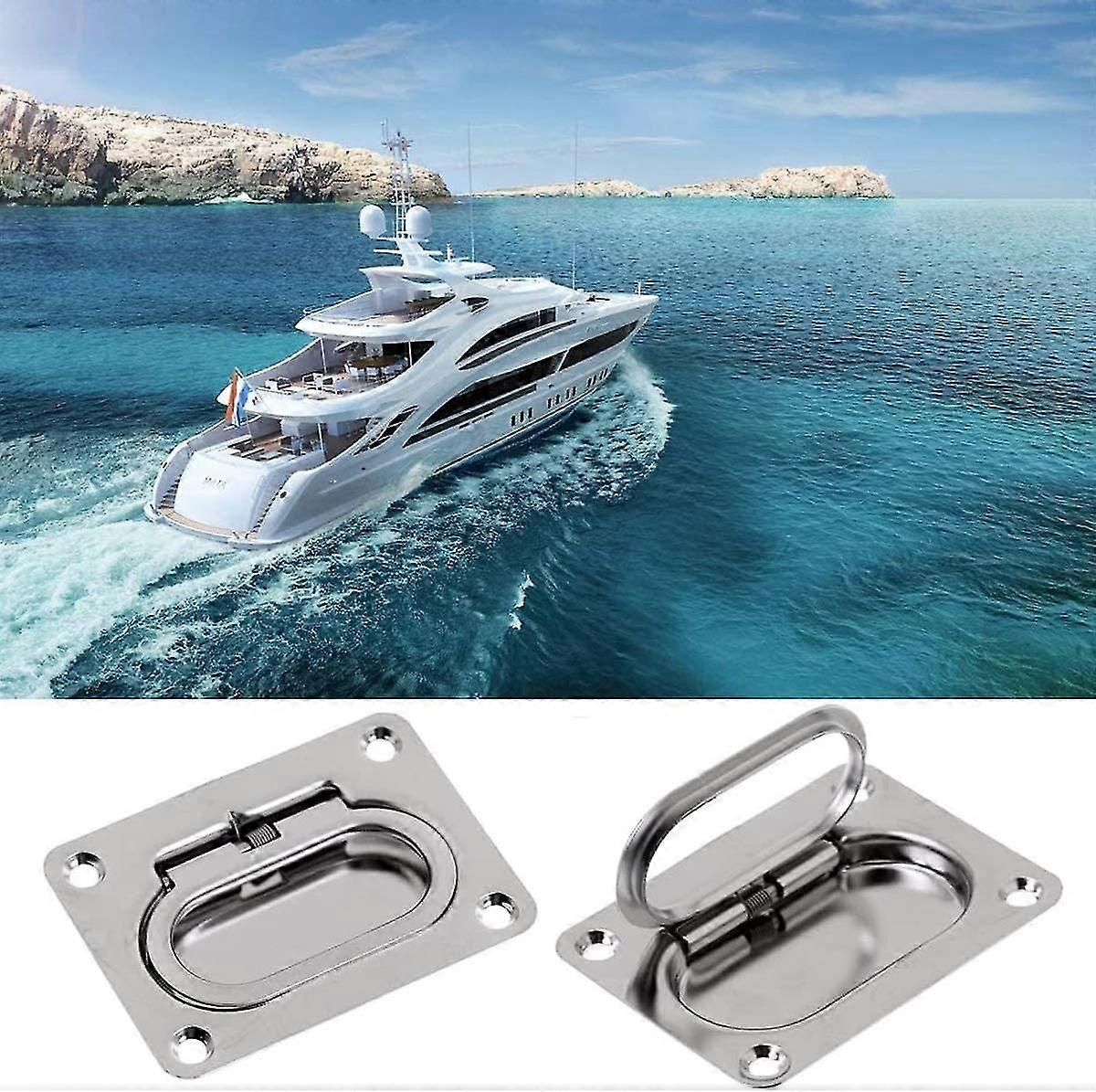 Boat Hatch Handle 2 Pack Stainless Steel Marine Handles Boat Flush ...