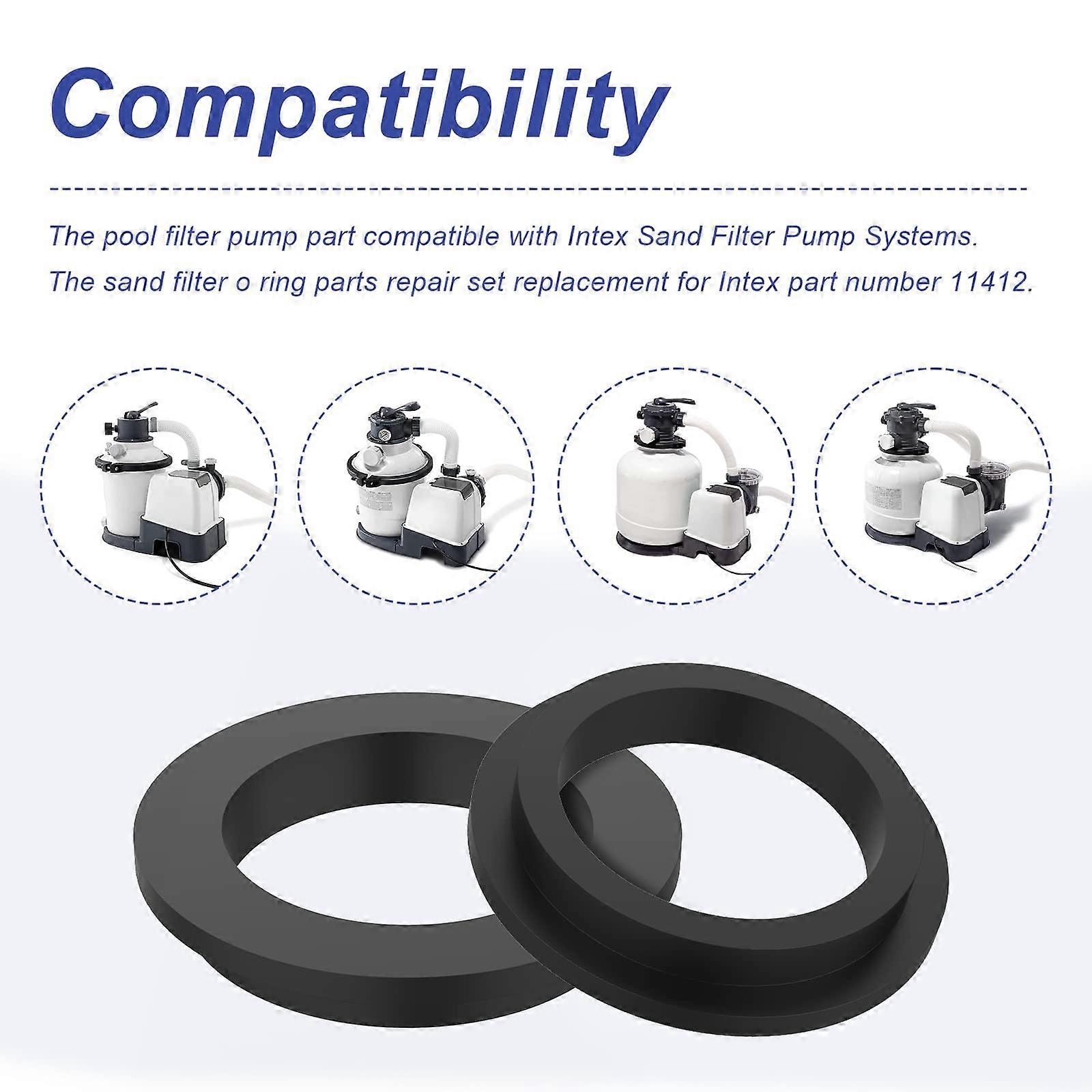 5-Pack Pool Filter Pump L-Shaped O-Ring Compatible with Intex Sand ...