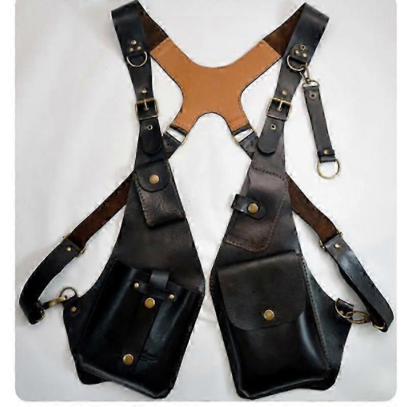 Medieval PU Leather Hidden Underarm Shoulder Bag Vintage Underarm Belt ...