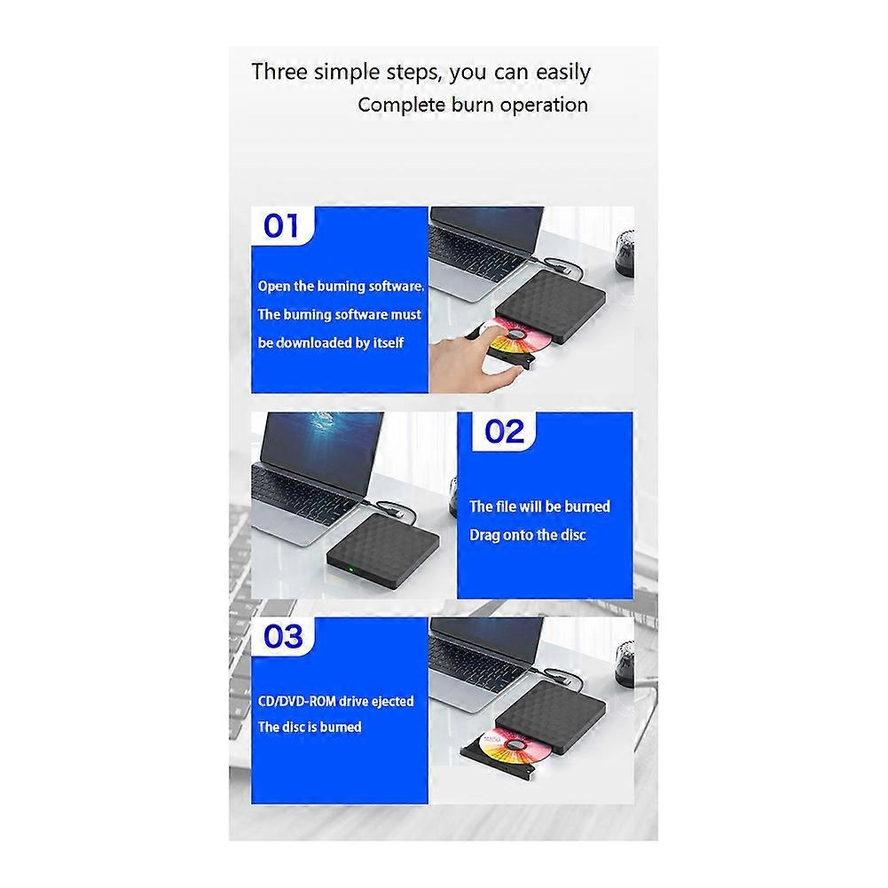 USB3.0 External Mobile Blu-Ray Recorder TYPE-C DVD Burner Portable Blu ...