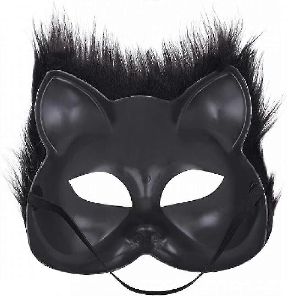 JUSCH Mask Halloween Fox Mask Cosplay Costume Half Face Animal Furry ...
