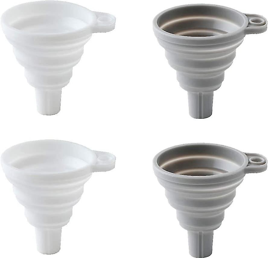 Collapsible Funnel 4 Pieces Silicone Funnel For Water Bottle Powder ...