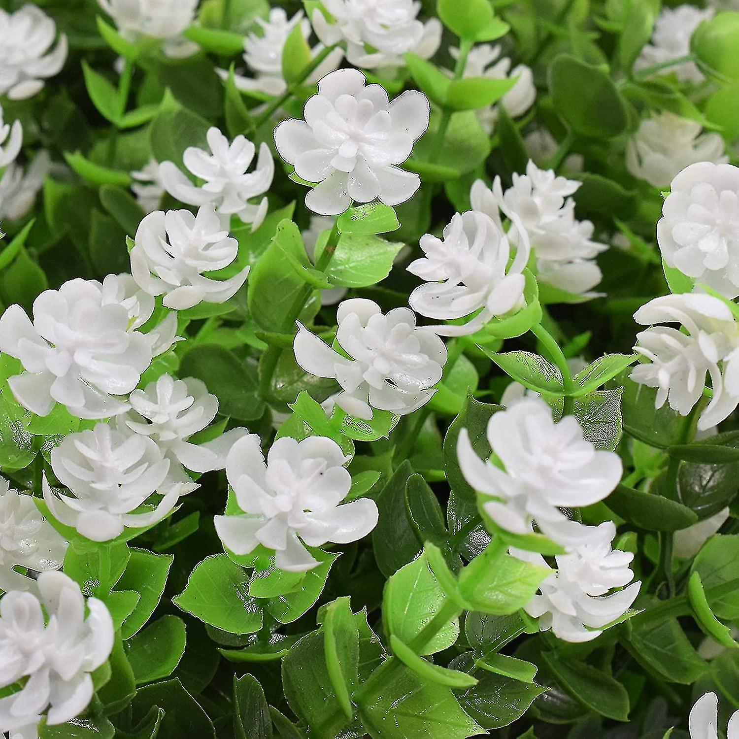 Lyckosamma konstgjorda blommor utomhus 10 förpackningar Blommor, Uv-resistent utomhus plast ...