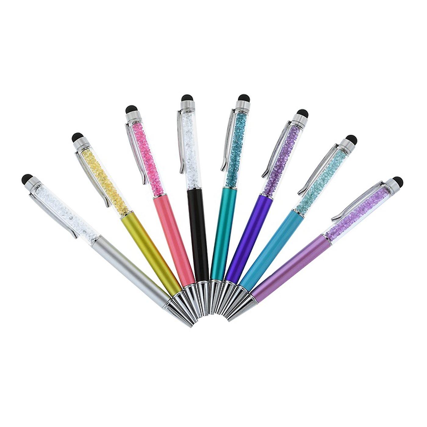 Crystal Black Ball Point Gift Pen With Crystal Stones And Touchscreen ...