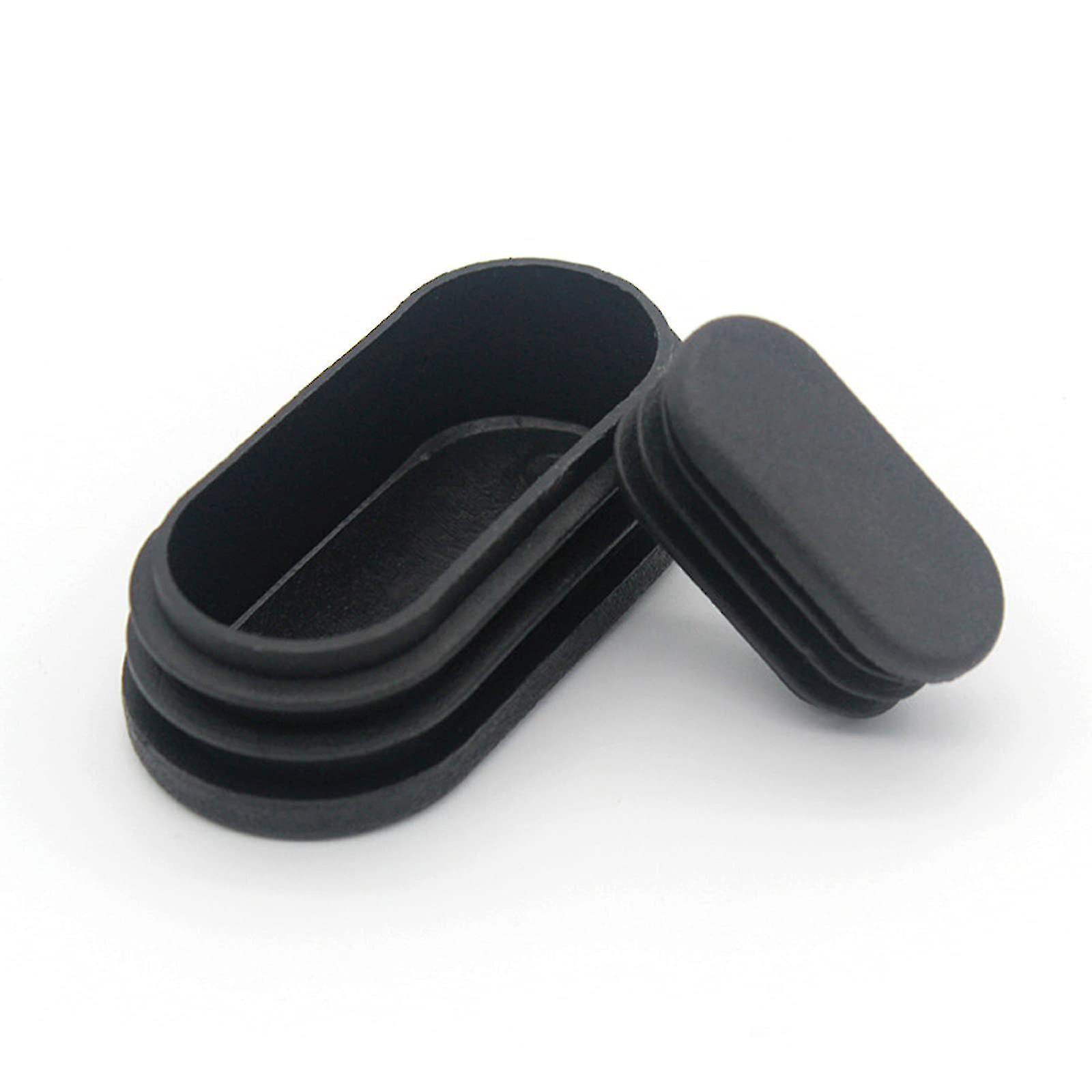 100 Pieces 15x30mm Plastic End Caps,for Furniture Feet Tubes Oval End ...
