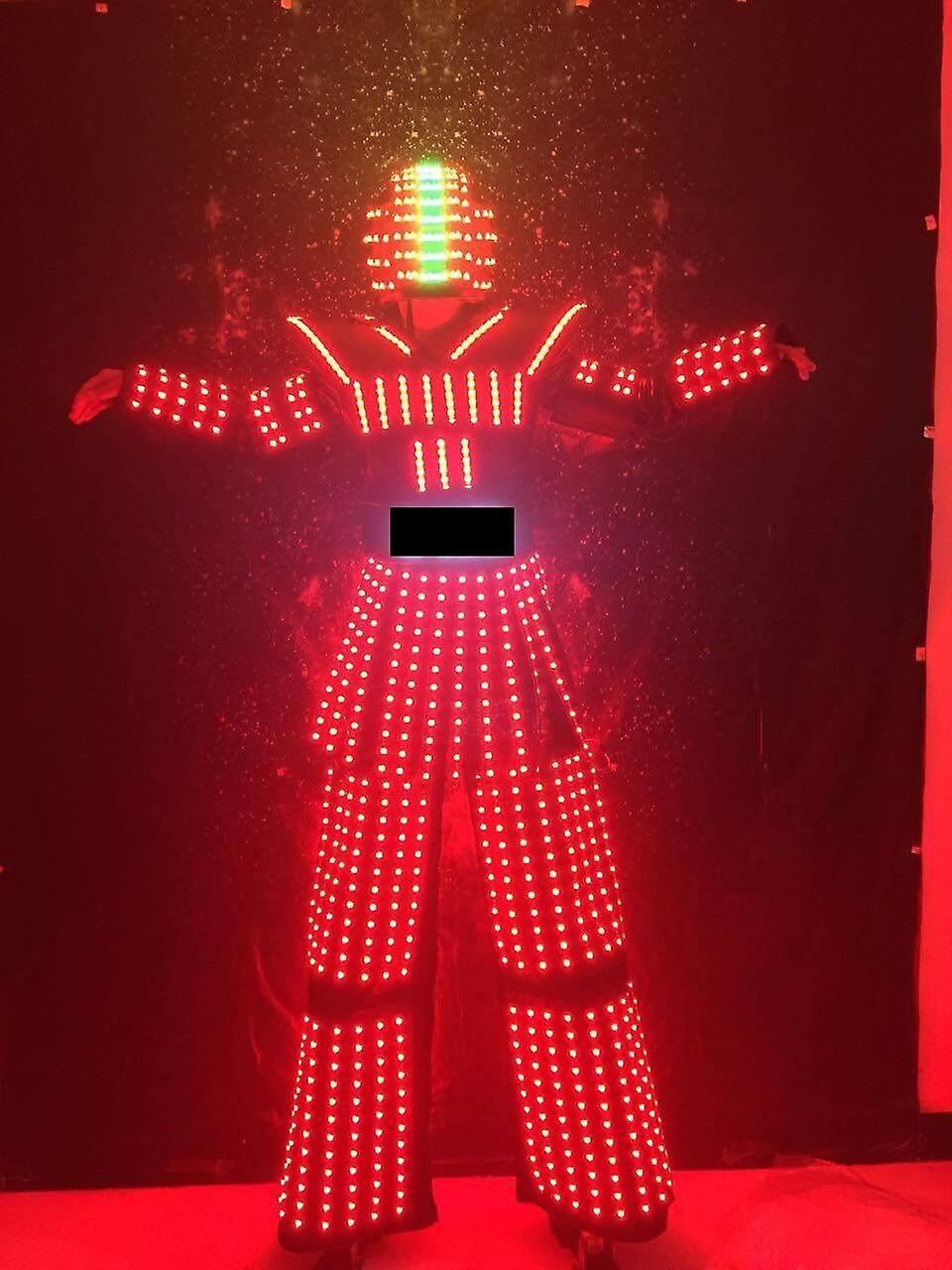 Female Glow Led Robot Costume Robots Suit Dj Traje Party Show Dance ...