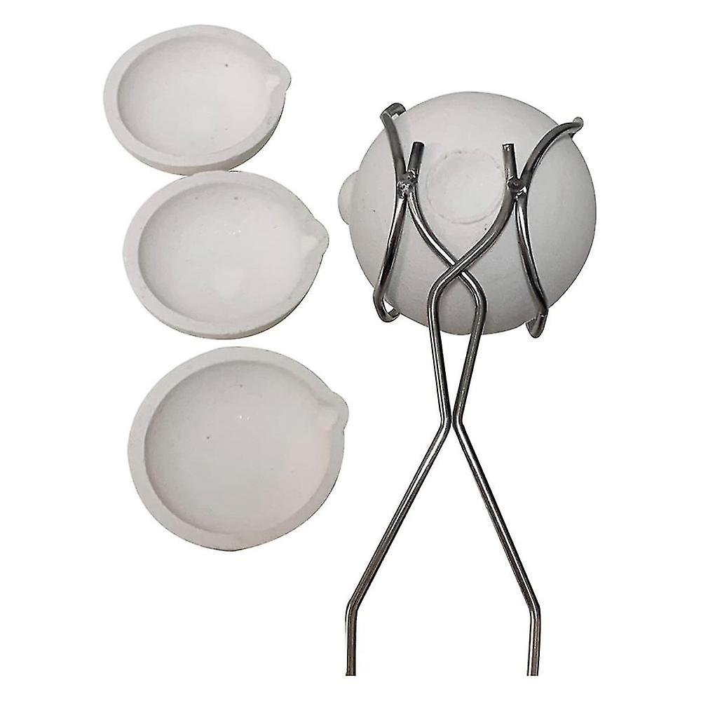 5 Pieces Small Melting Ceramic Crucible Bowl Dish Cup Set Melting Gold ...