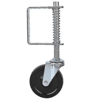 4 Inch Rubber Gate Wheel Spring Loaded Swivel Caster Heavy Duty 220lbs ...