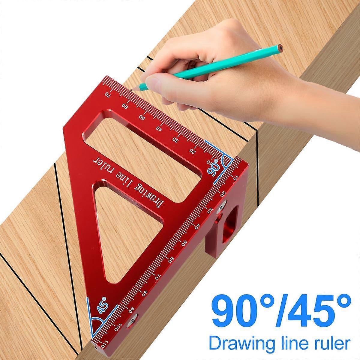 Woodworking Square Protractor, 3D Multi-angle Measuring Ruler, Aluminum ...