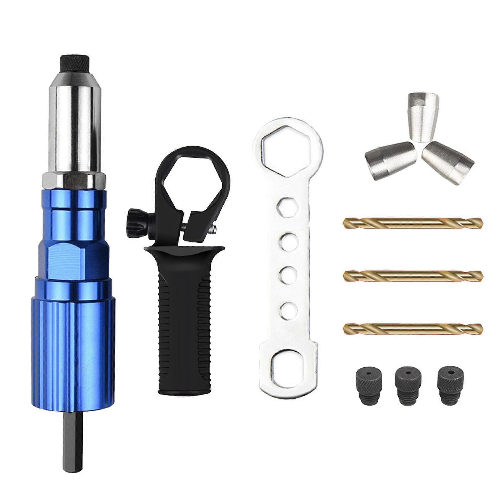 Electric Rivet Gun Rivet Nut Gun Drill Adapter Cordless Riveting Rivet ...