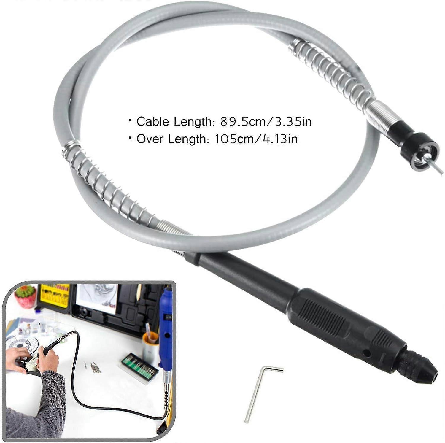 3.175mm Flex Shaft Adapter Attachment Extension Cord Flexible Drill ...