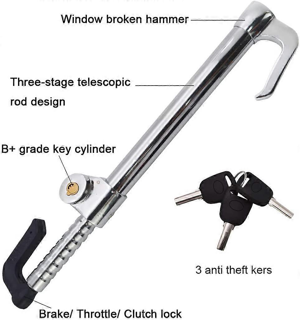 Car Steering Wheel Lock, Retractable Hook Universal Anti-Theft Lock ...