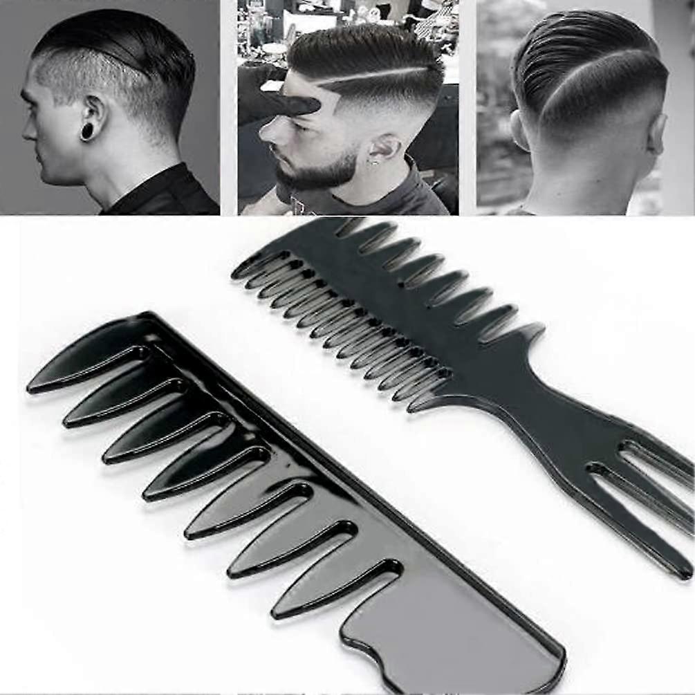 3PCS Pompadour Comb, Wide Tooth Men Styling Comb Black Afro Hair Combs ...